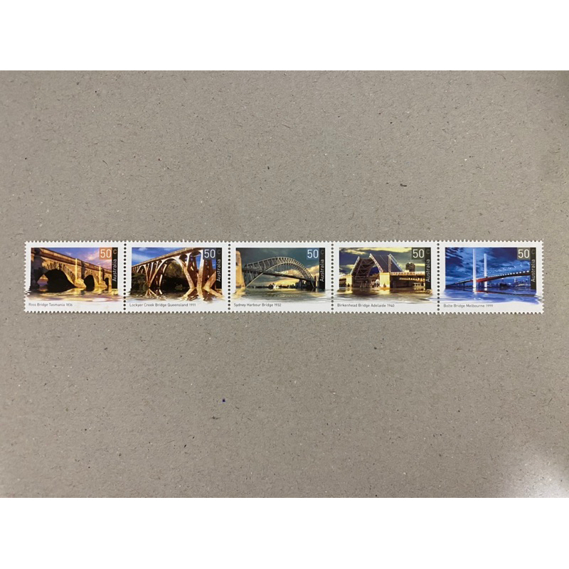 {JK} Australia 2004 - Landmark Bridges Stamps 5V MNH Fold (Minor ...
