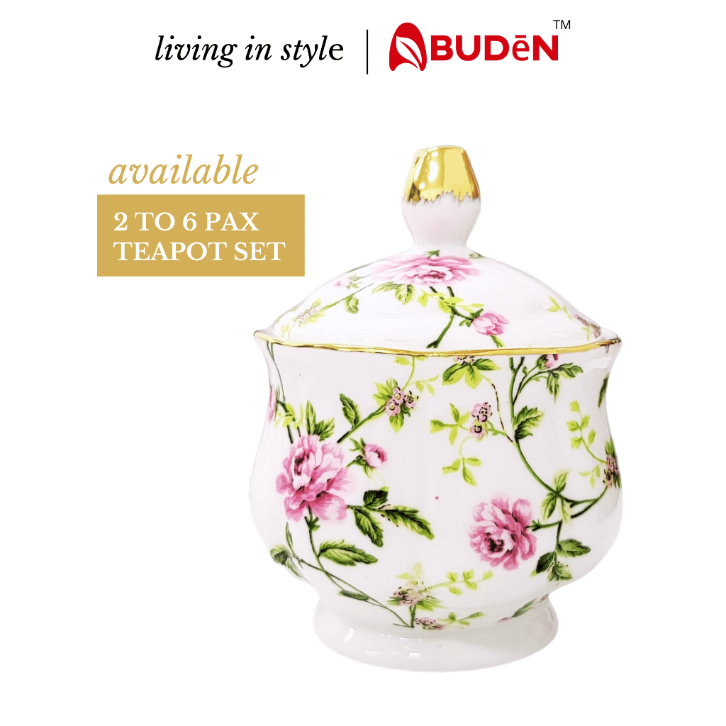 Porcelain Sugar Bowl Tea Set English Style White Sugar Bowl with Lid ...