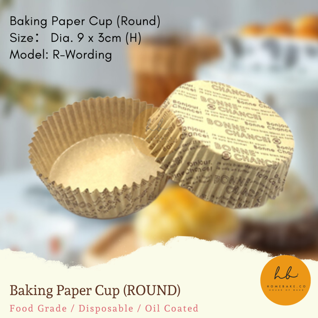 Round Shape Bread Paper Cup Round Roti Cup Wording 50pcs | Shopee Malaysia