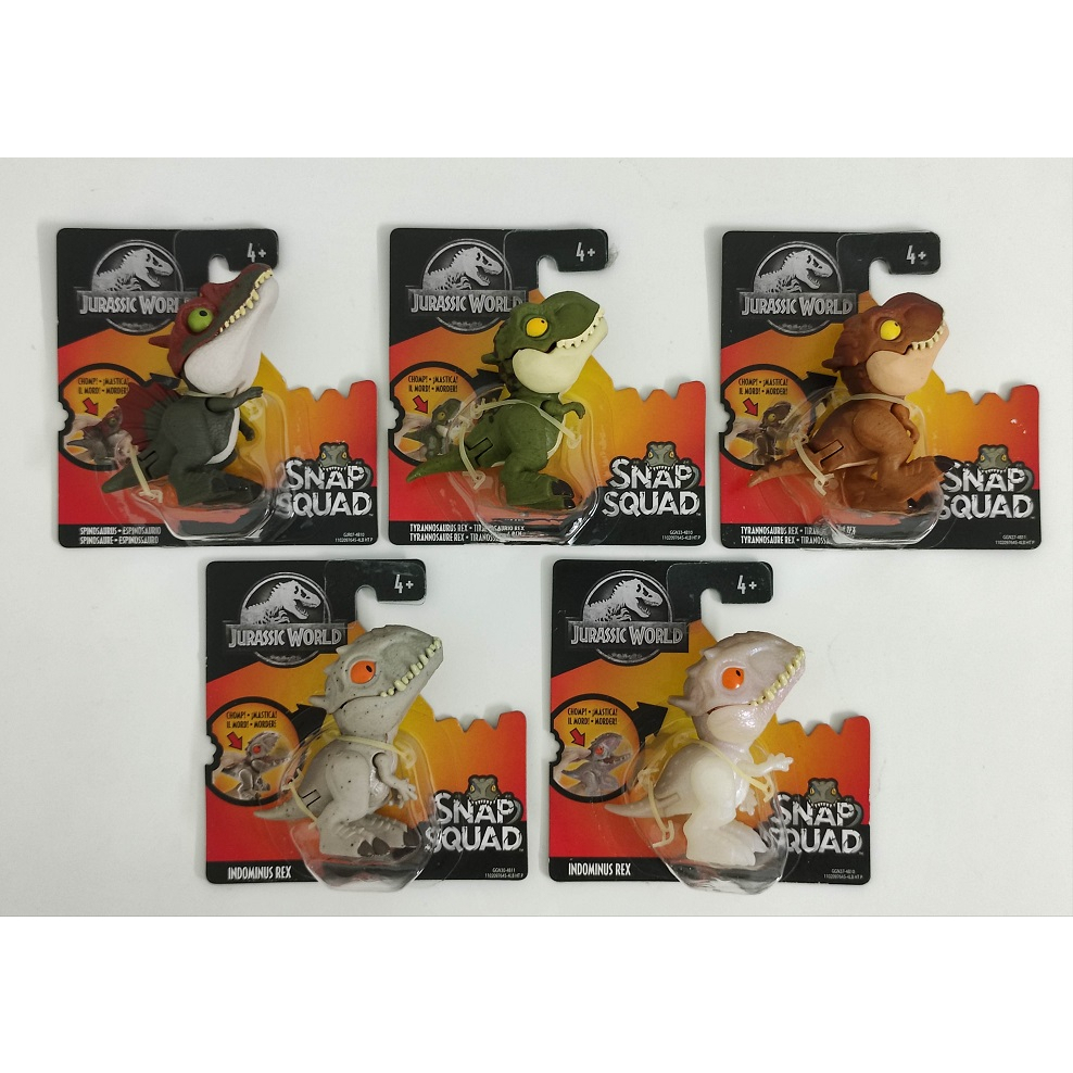 Jurassic World Snap Squad Spinosaurus, Tyrannosaurus Rex, Indominus Rex ...