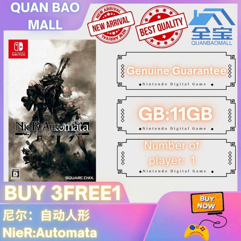 NieR:Automata 尼尔：自动人形 (Nintendo Switch)Muat turun Permainan Digital ...