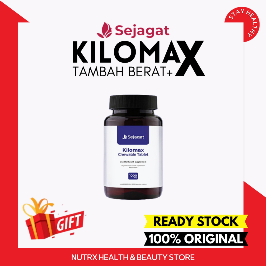 [ 100% ORIGINAL HQ ] KILOMAX WEIGHT GAIN VITAMINUBAT TAMBAH BERAT MASS ...