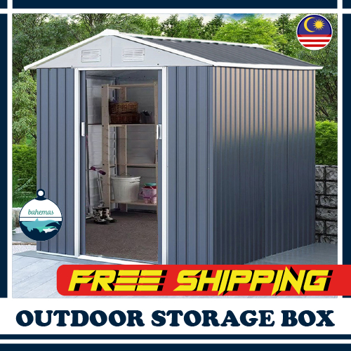 Garden Storage Outdoor metal shed large backyard storage laman setor ...