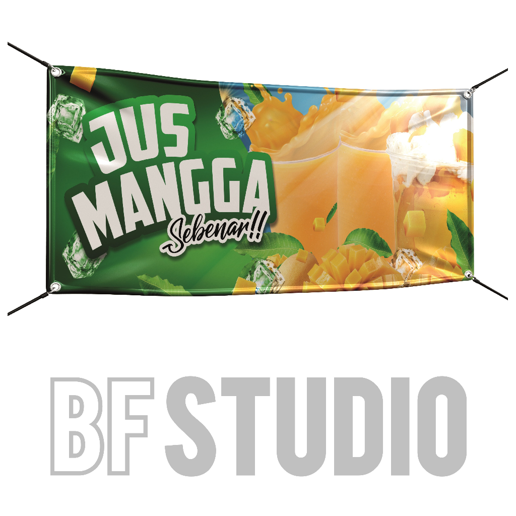 BANNER GERAI / JUALAN JUS MANGGA / BANNER JUS MANGGA FREE DESIGN BOLEH ...