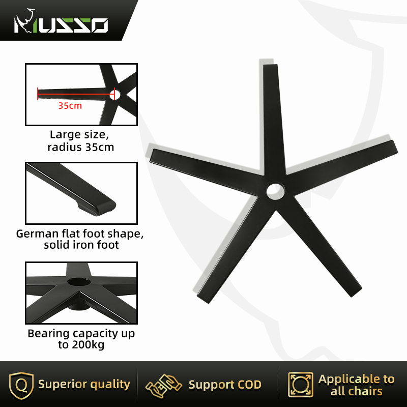 MUSSO Gaming Chair Base Replacement Heavy Duty Universal 300mm / 350mm ...