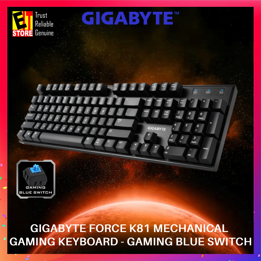 GIGABYTE FORCE K81 MECHANICAL GAMING KEYBOARD - GAMING BLUE (GK-FORCE ...