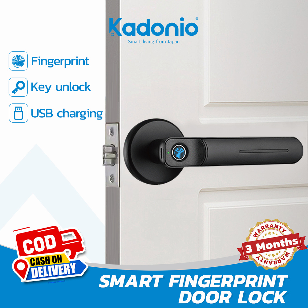 Kadonio Digital Door Lock Electronic Fingerprint Smart Security Door ...
