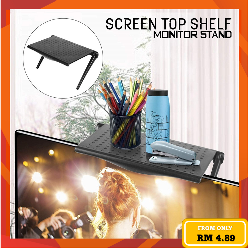 Adjustable TV Screen Top Shelf Monitor Desktop Screen Top Storage Rack ...