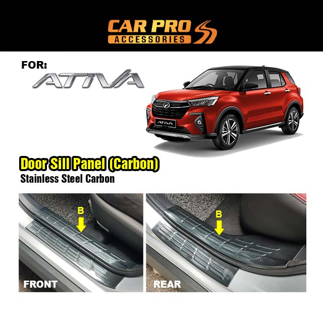 Perodua Ativa car rear bumper guard sill plate Protector accessories ...