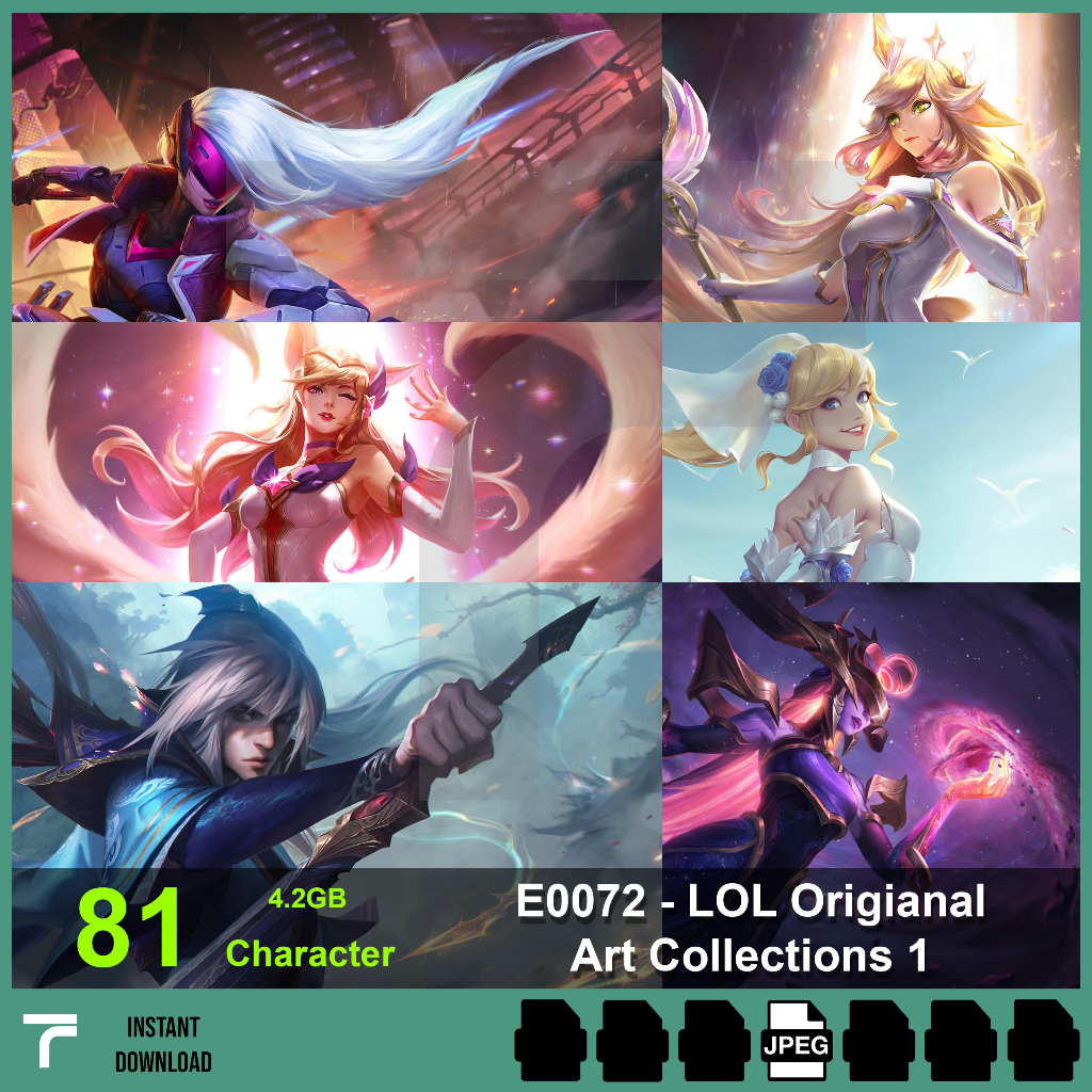 E0072 - Games Character Original Art Collection 1, League of Legend ...