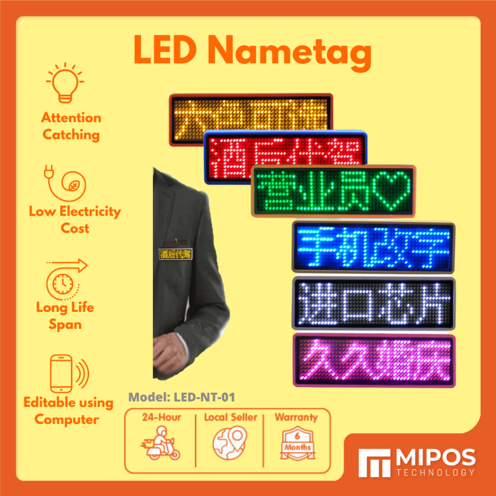 LED Signage Signboard Mini LED | Digital Programmable | LED Nametag ...
