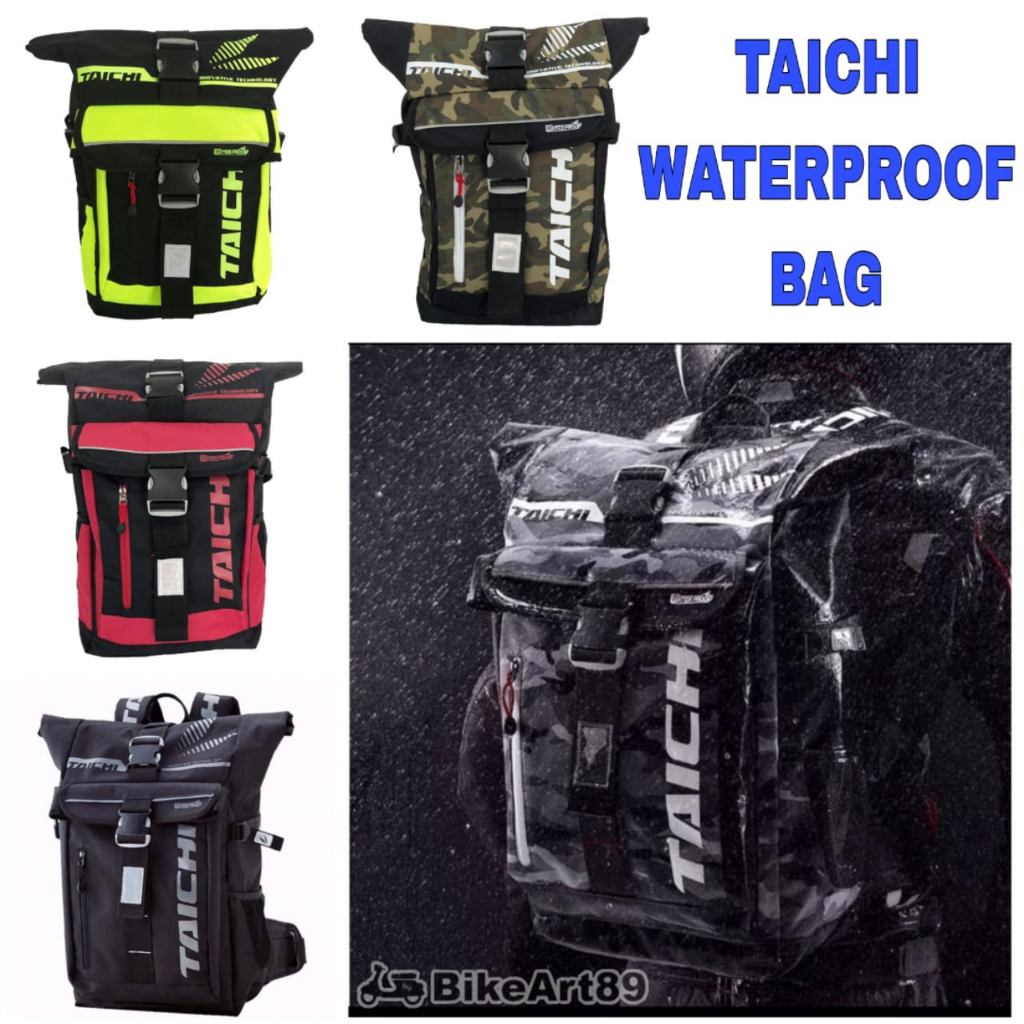 TAICHI RSB274 💯 Full Waterproof Riding Backpack Motorcycle Bag Taichi ...