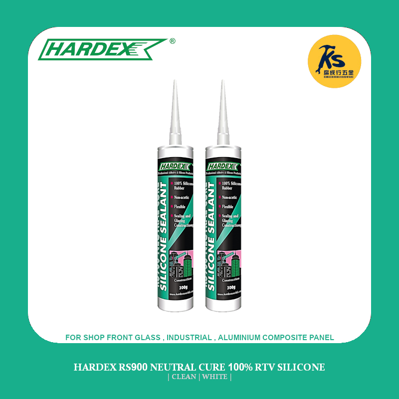HARDEX RS900 Neutral Cure 100% RTV Silicone ( CLEAN | WHITE ) [ 1 TUBE ...