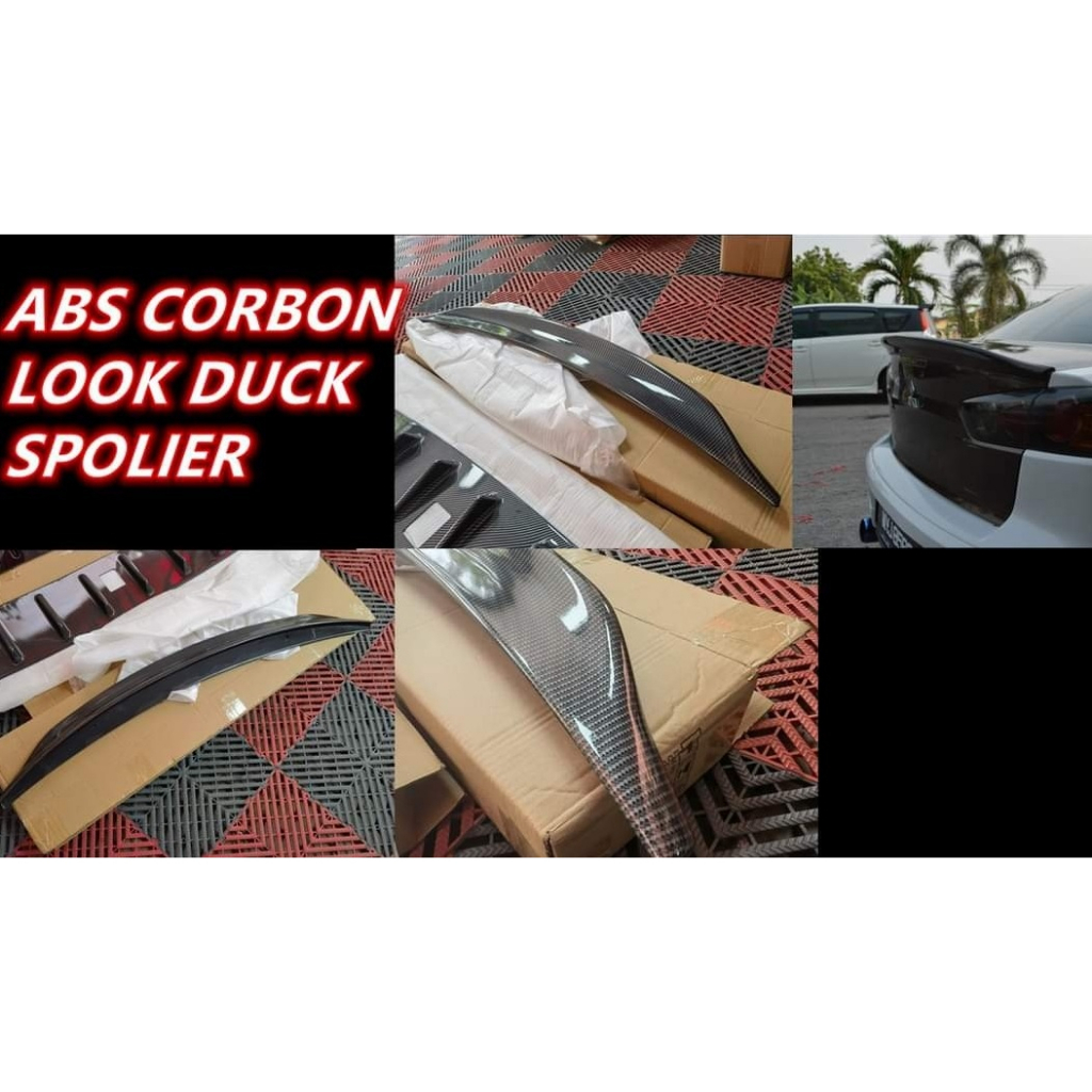LANCER-INSPIRA ABS CARBON FIBRE LOOK DUCK SPOILER | Shopee Malaysia
