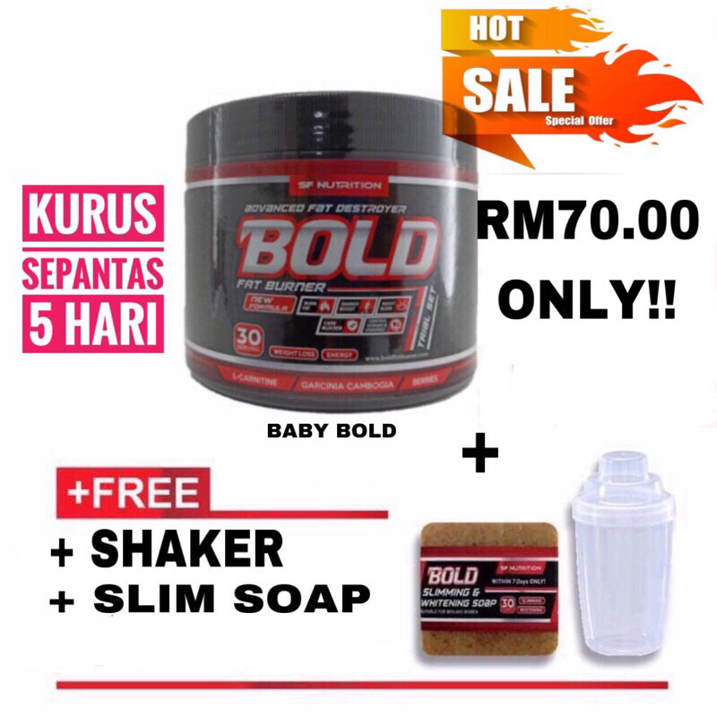 [ORIGINAL HQ] BOLD FAT BURNER ADVANCE FAT DESTROYED KURUS FREE SLIMMING ...