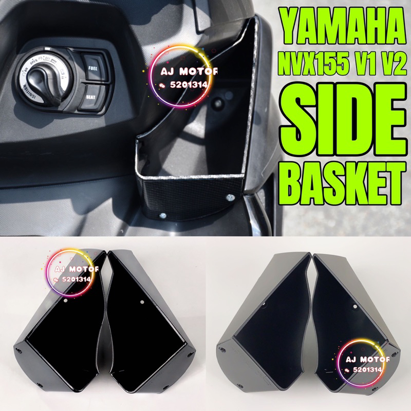 YAMAHA NVX155 V1 V2 V3 SIDE BASKET NVX 155 NEW BAKUL RAGA MINI HALF ...