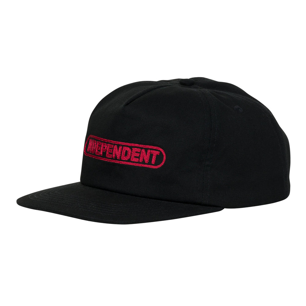 Independent Baseplate Snapback Unstructured Mid Unisex Hat ( Black ...