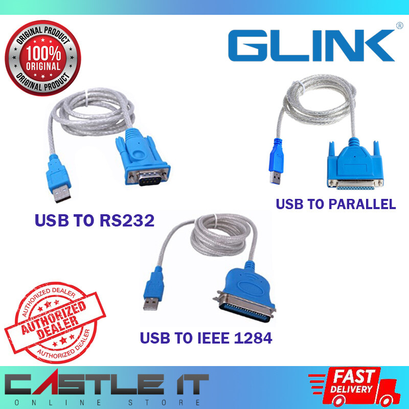 GLINK USB to RS232 Universal Line / IEEE 1284 / Parallel Cable ...