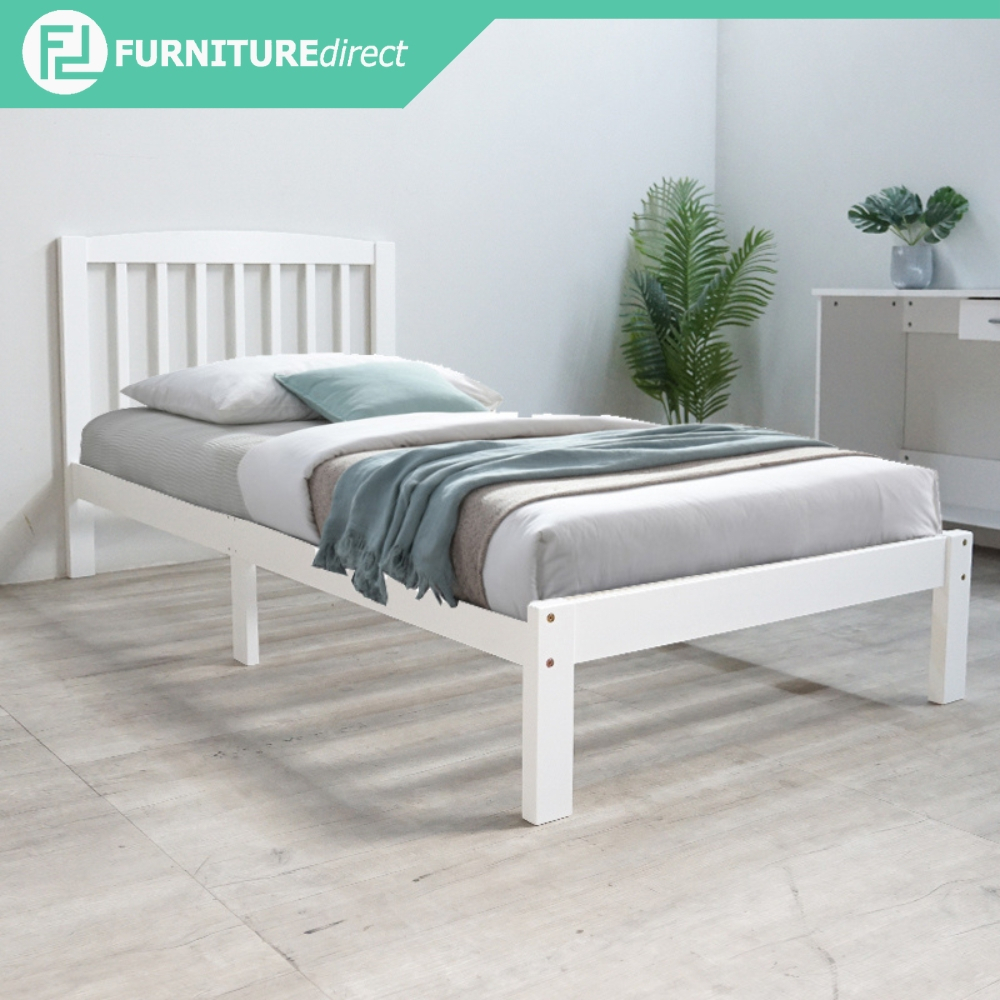 Furniture Direct DEBORAH Wooden Single Bed Frame / Solid Wood Single Bed / Katil Bujang Kayu ...