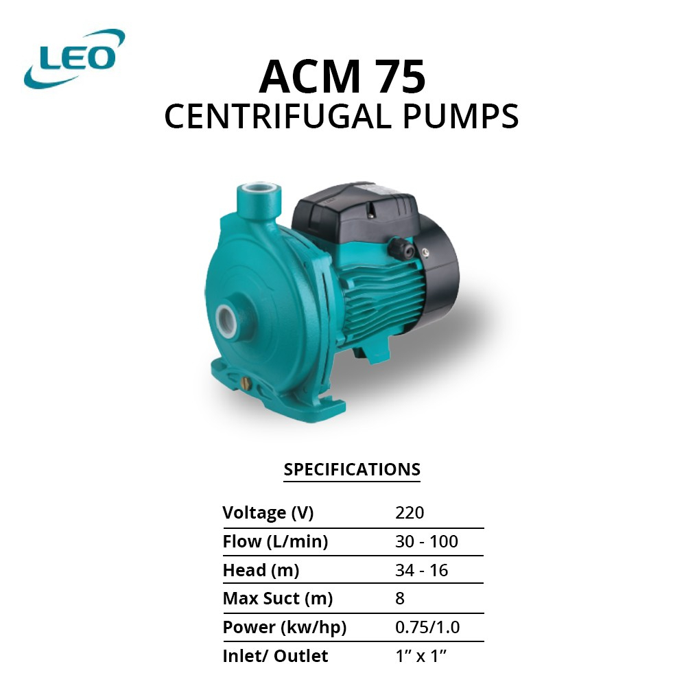 LEO ACM75 Centrifugal Water Pump Pam Air 1 Inch 1 Inci | Shopee Malaysia