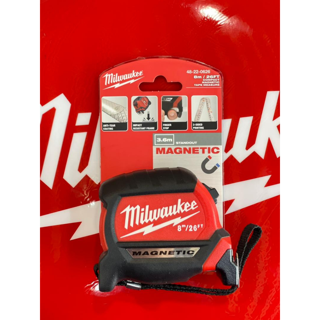 MILWAUKEE 8 METER MAGNETIC MEASURING TAPE | Shopee Malaysia