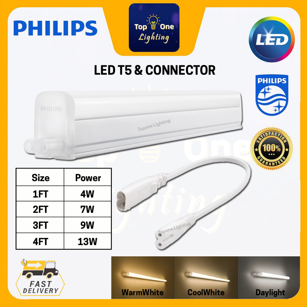 💥HOT SELLING💥 PHILIPS LED T5 Batten 1FT4W || 2FT7W || 3FT9W || 4FT13W ...