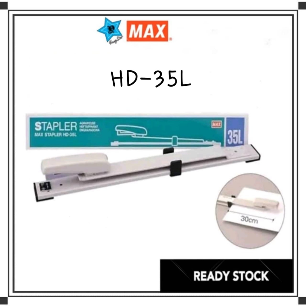 Original MAX HD-35L stapler / Adjustable Throat Depth up to 300mm (11-3 ...