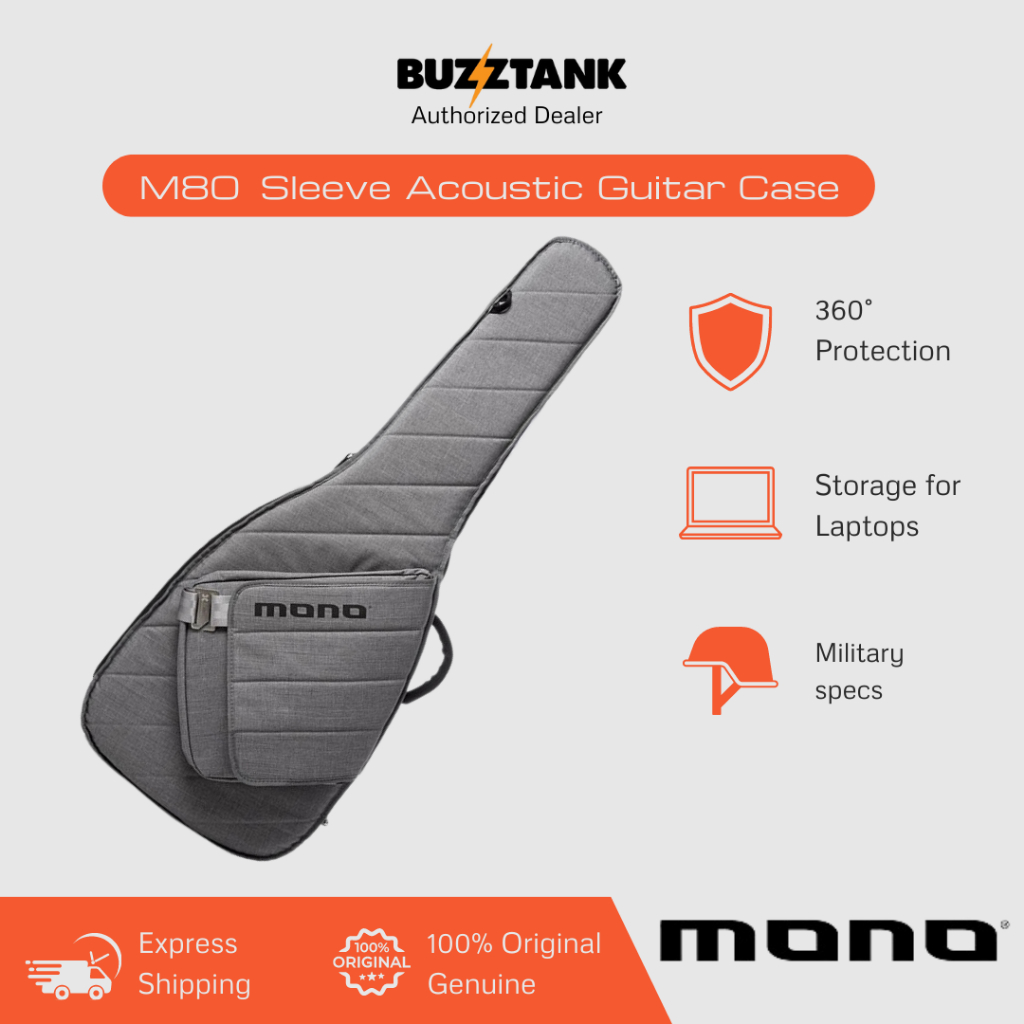 MONO M80 Acoustic Guitar PCS Sleeve Guitar Bag, Ash M80-SAD-ASH | Shopee Malaysia
