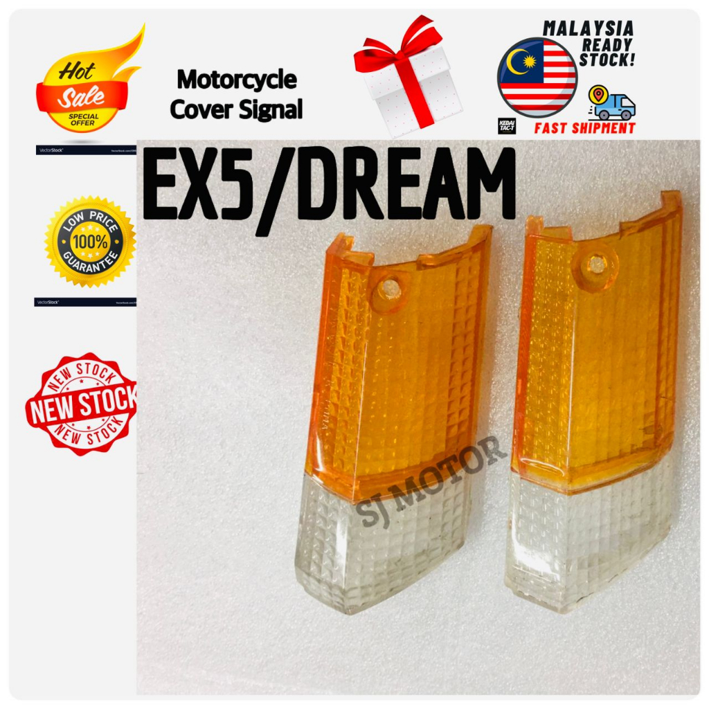 HONDA EX5/DREAM FRONT SIGNAL LENS /CERIN SIGNAL LAMPU KIRI KANAN DEPAN ...