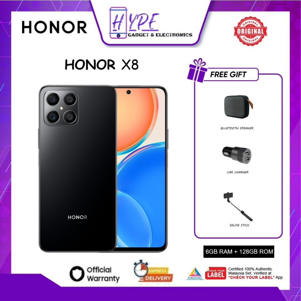 HONOR X8 4G (6GB+2GB Extension+ 128GB) With 1 Year Warranty By Honor Malaysia | Shopee Malaysia