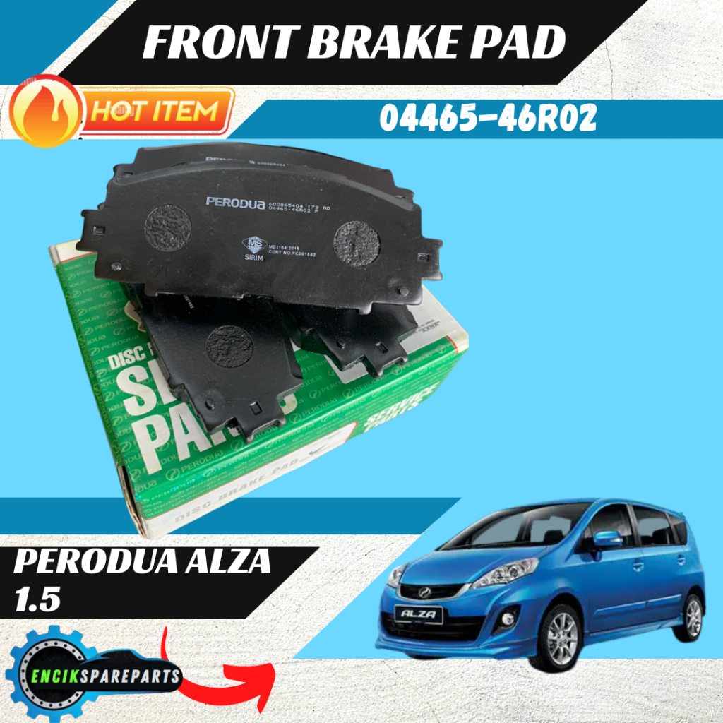 Original Perodua New Alza 2014 Brake Pad 100% Baru New Genuine | Shopee ...