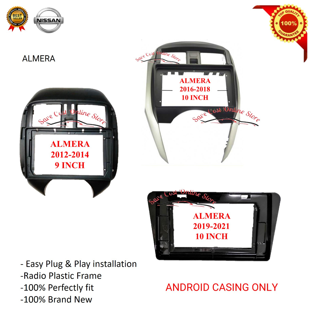 NISSAN ALMERA 2012--2014, 2016-2018, 2019-2021 ANDROID PLAYER CASING ...