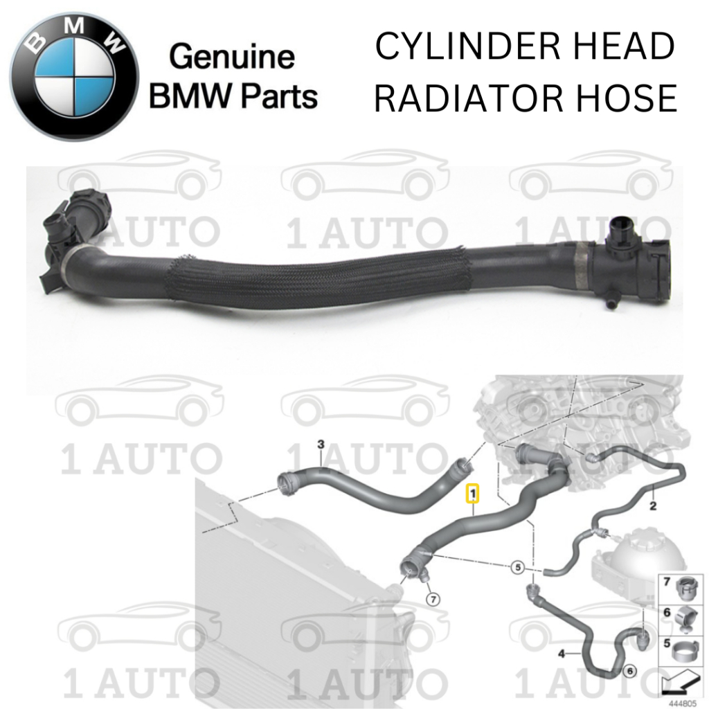 (GENUINE BMW PARTS) CYLINDER HEAD RADIATOR HOSE BMW F30 LCI 318i B38 ...