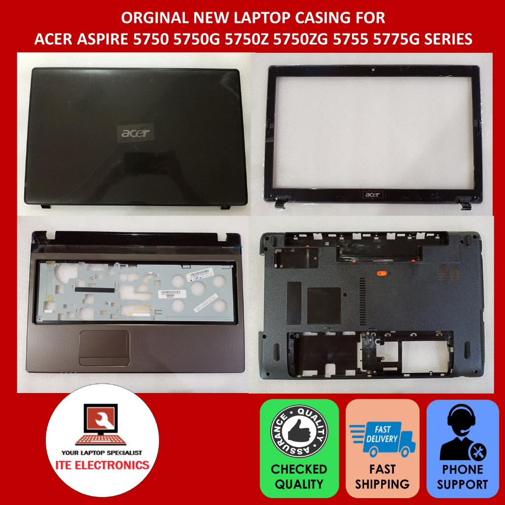 ACER ASPIRE 5750 5750G 5750Z 5755 5775G SERIES FRONT CASING A CASE ...