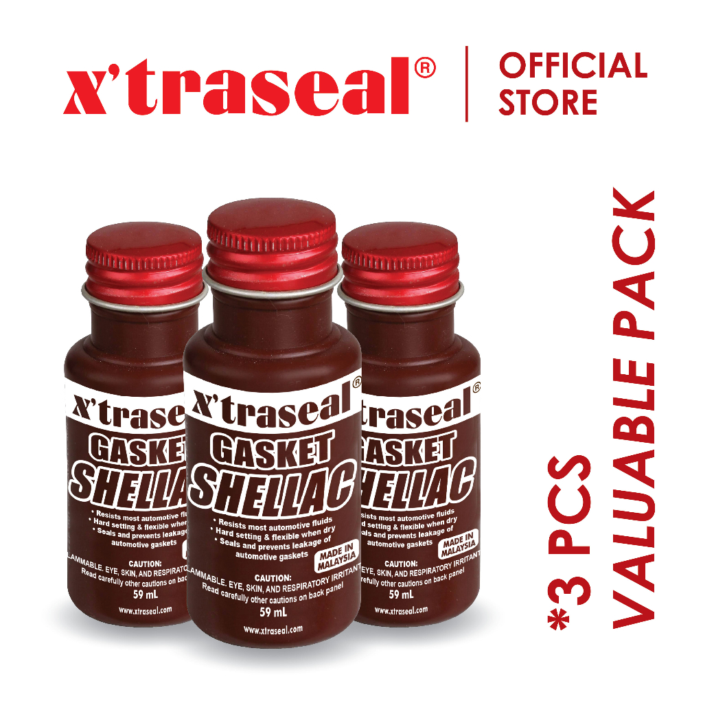 [VALUABLE PACK] X'traseal Gasket Shellac 59ml x 3pcs | Shopee Malaysia
