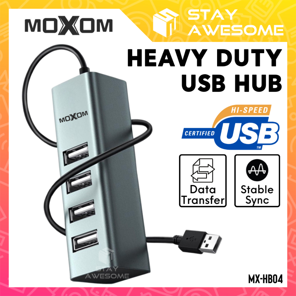MOXOM Multi Connector For PC TV Extension Laptop External USB Hub 2.0 ...