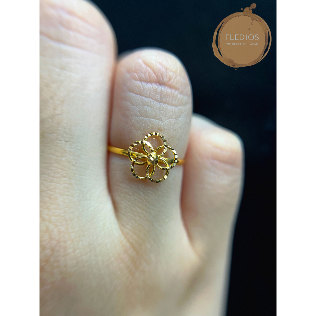 Cincin Emas 916 Cincin Bunga Emas 916 Cincin Emas 916 Tulen 916 Gold ...