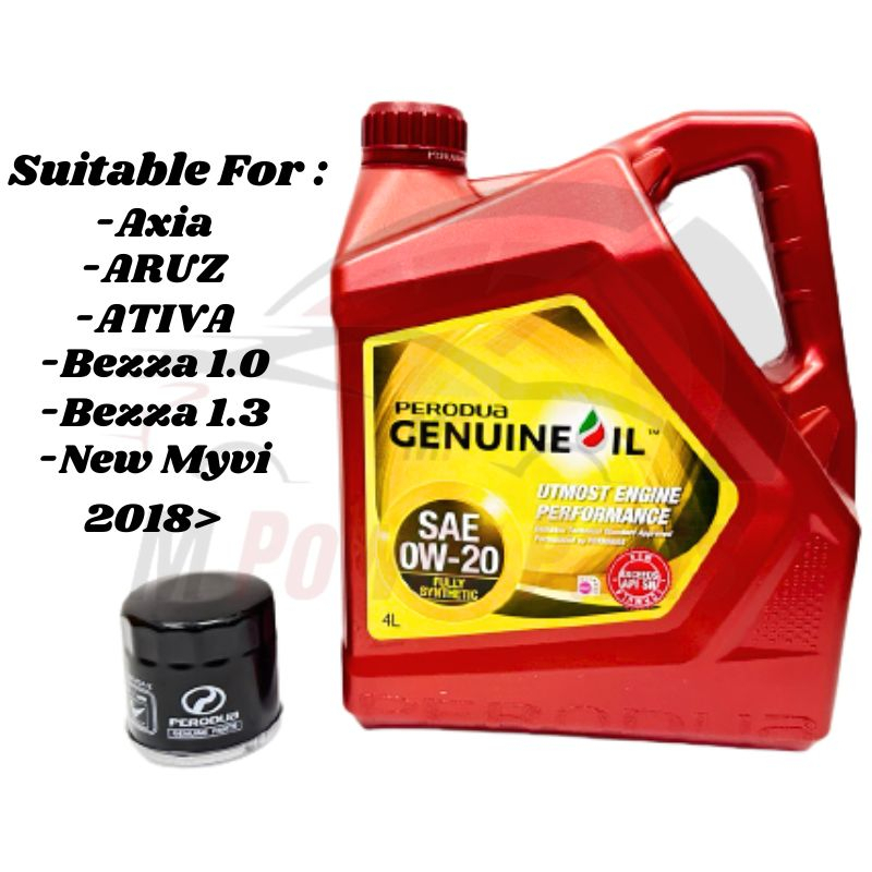 Perodua Engine Oil 0w20 Fully Synthetic Enjin Oil Kereta Minyak Hitam ...