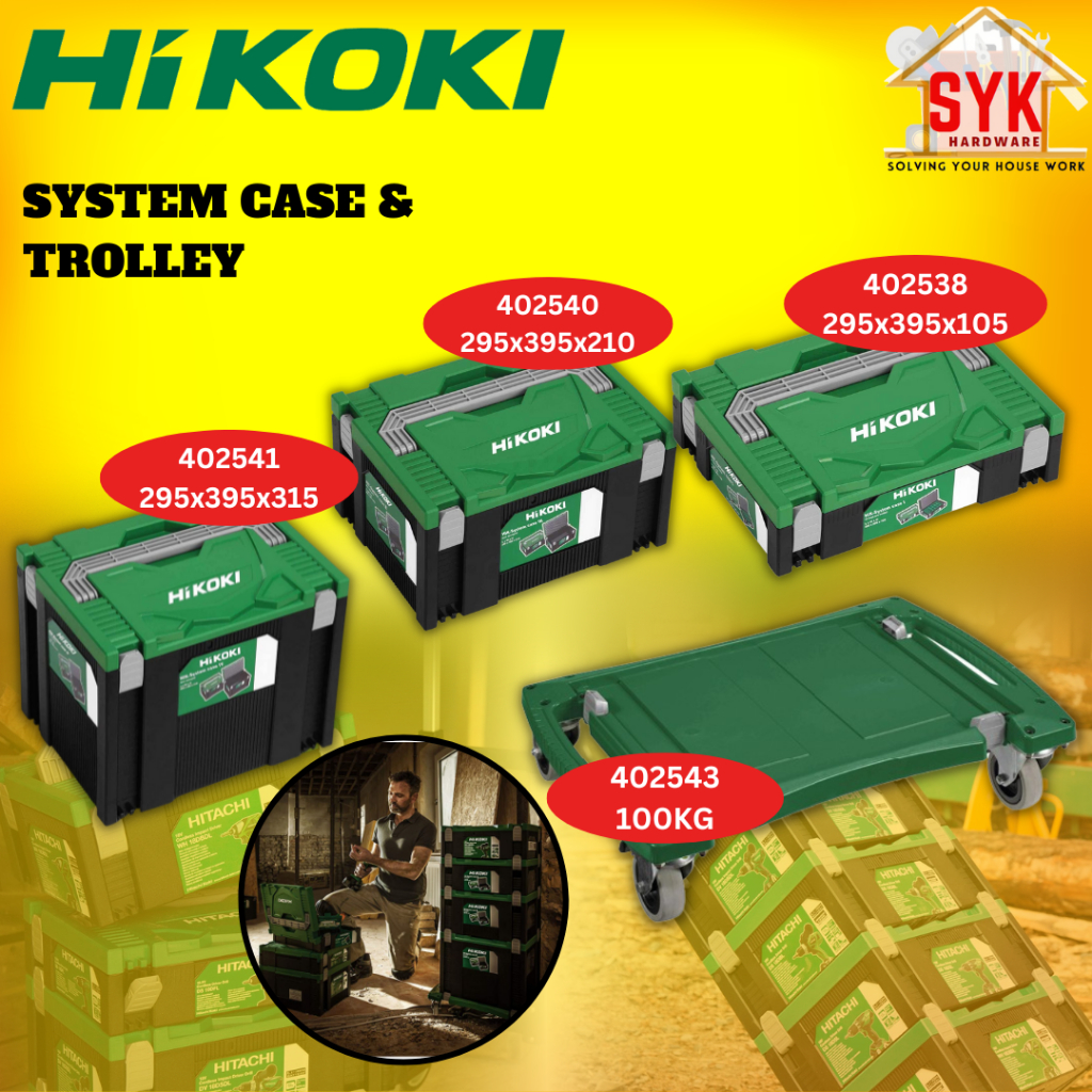 SYK Hikoki Stackable Case System Trolley Caster Carrying Case Tools ...