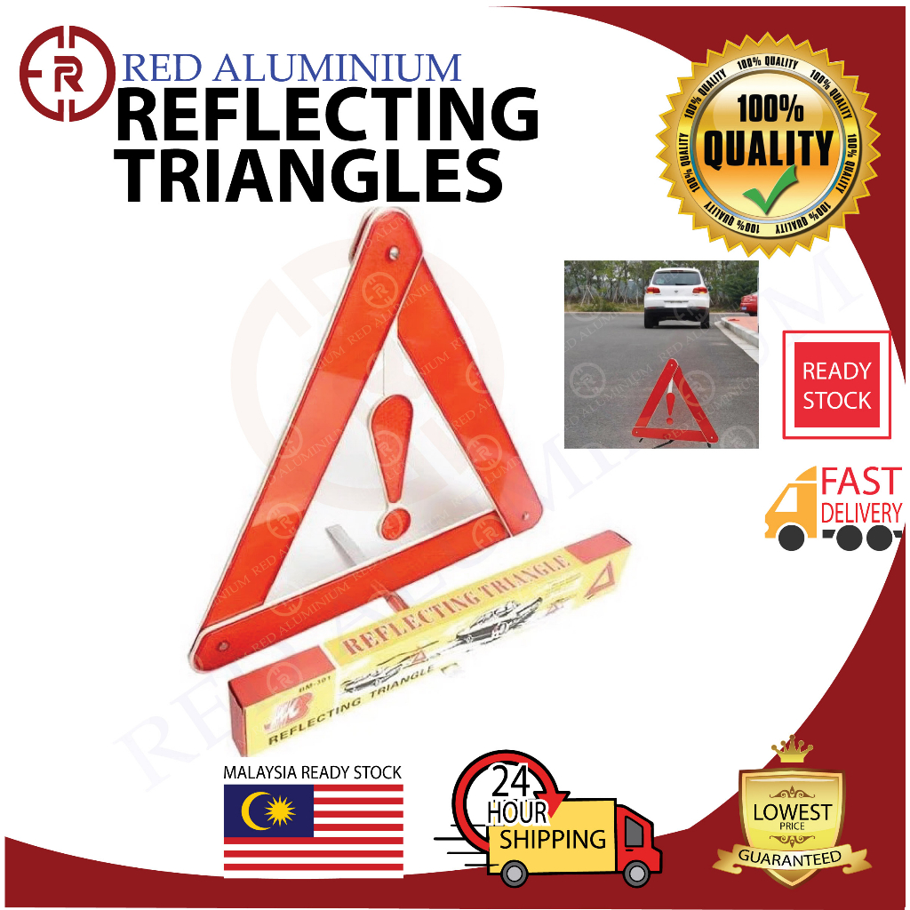 Reflecting Triangles Emergency Foldable Road Emergency Red Triangle ...