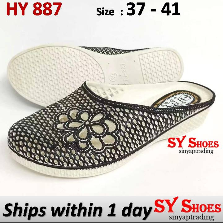 (SY Shoes) HNY Women PVC Rubber Mules Shoes Sandals/Lady Sandals (HY ...