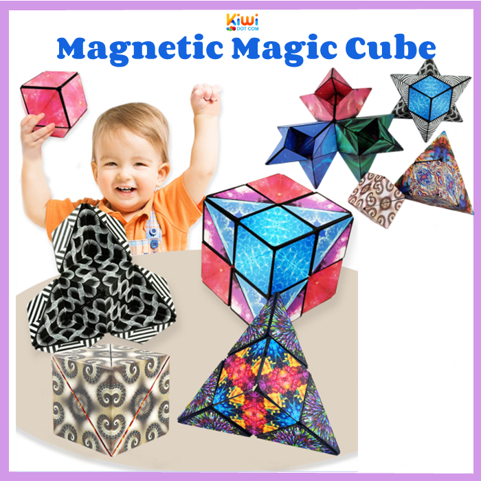 3D Color Cube Magnet Fidget Toy Kids Puzzle Cube Toys Adults Fidget ...