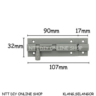 NTT DIY PVC Door Latch PVC Bolt PVC Slug Toilet Bathroom Fitting Room ...
