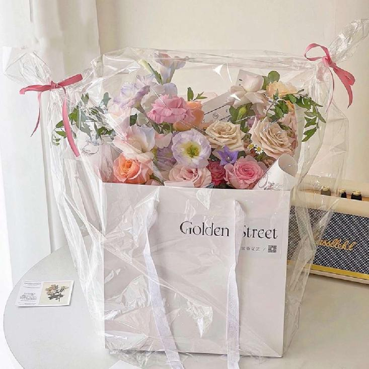 20pcs Flower Waterproof Bag Bouquet Dustproof Transparent Bag Flower ...