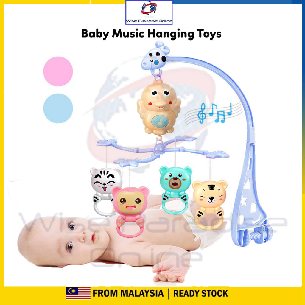 Baby Music Bed Bell Toy for Crib And Baby Cot With Music Box Hanging ...