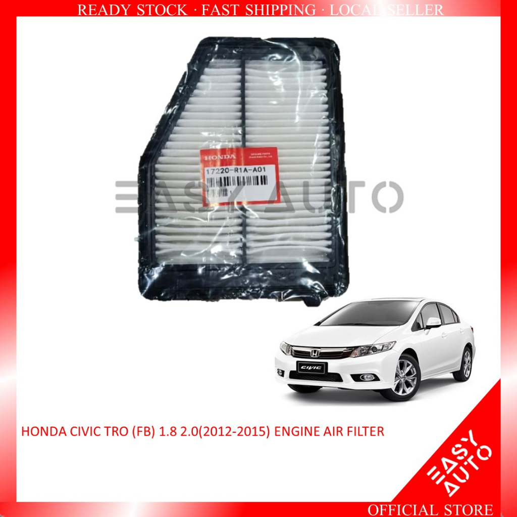 [ENGINE AIR FILTER] HONDA CIVIC- 17220-R1A-A01 HONDA CIVIC TRO FB 1.8 2 ...