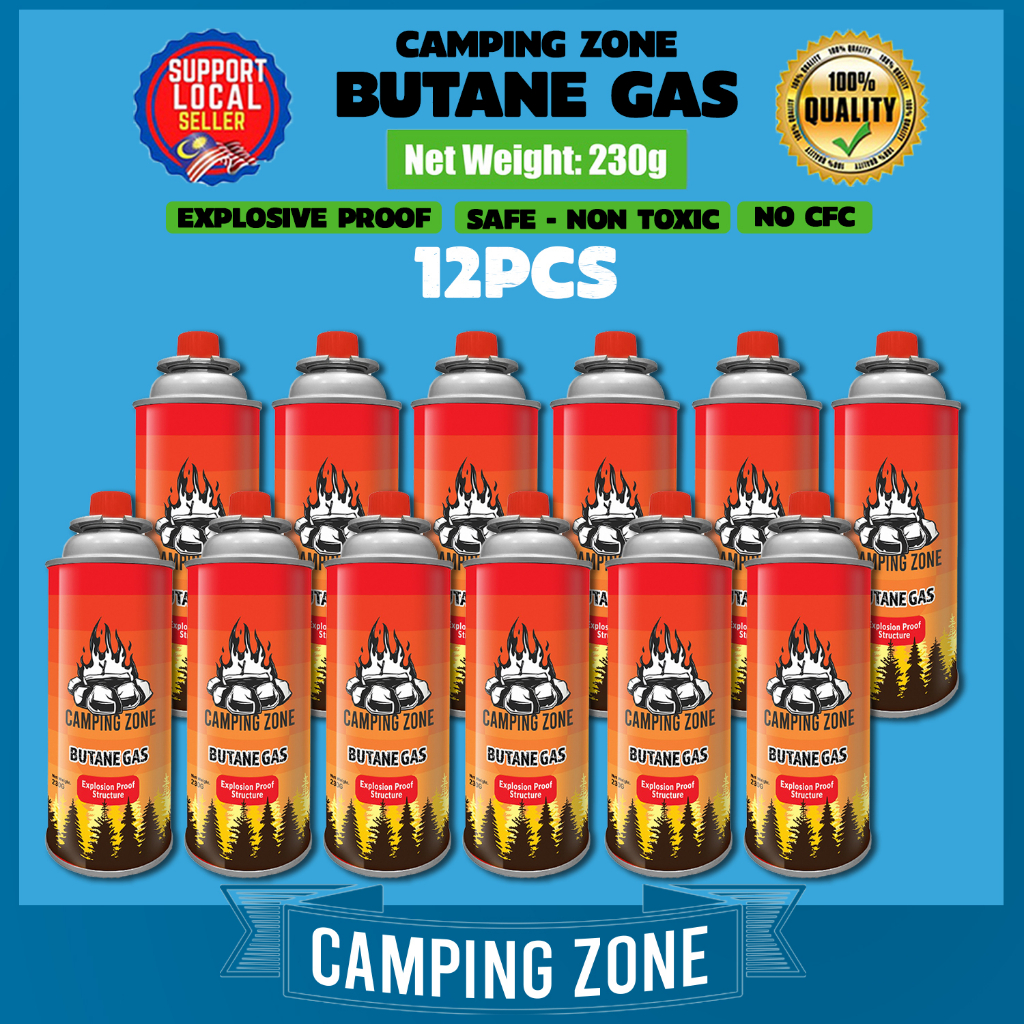 12PCS BUTANE GAS CARTRIDGE PORTABLE BUTANE GAS STOVE OUTDOOR CAMPING ...
