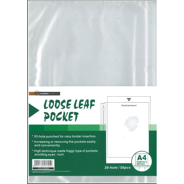 Creative Products Loose Leaf Pocket 30-hole / 50pcs | Shopee Malaysia