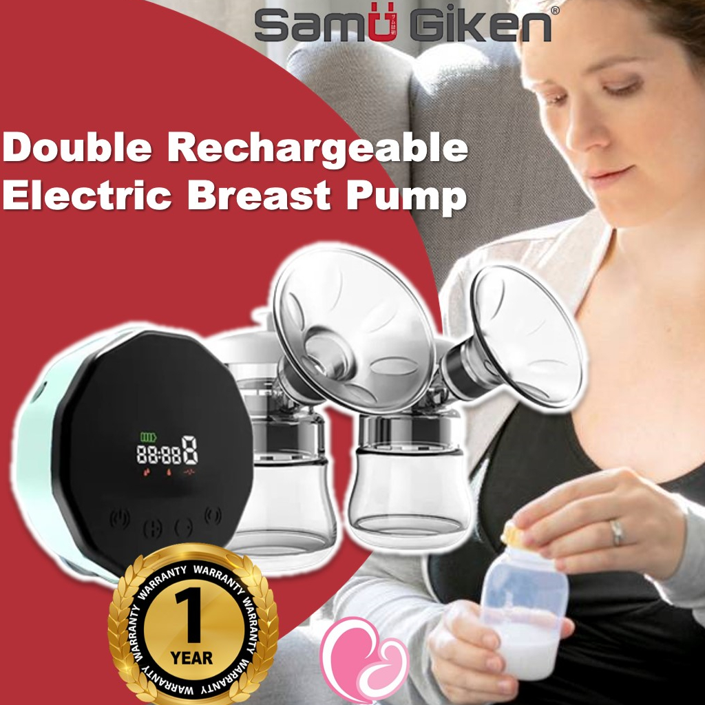 Samu Giken Double Rechargeable Electric Breast Pump | Shopee Malaysia
