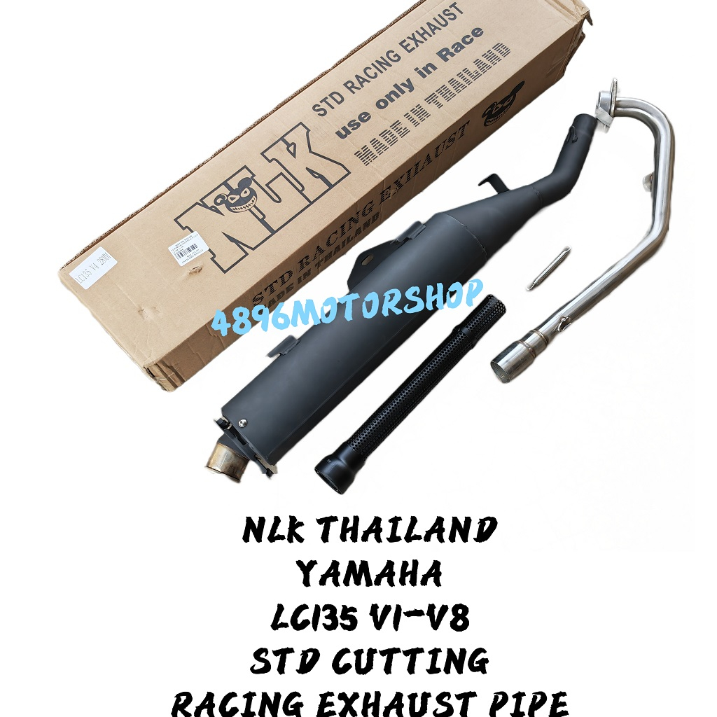 NLK THAILAND LC135 V1 V2 V3 V4 V5 V6 V7 V8 28MM STANDARD CUTTING RACING EXHAUST PIPE EKZOS PAIP ...